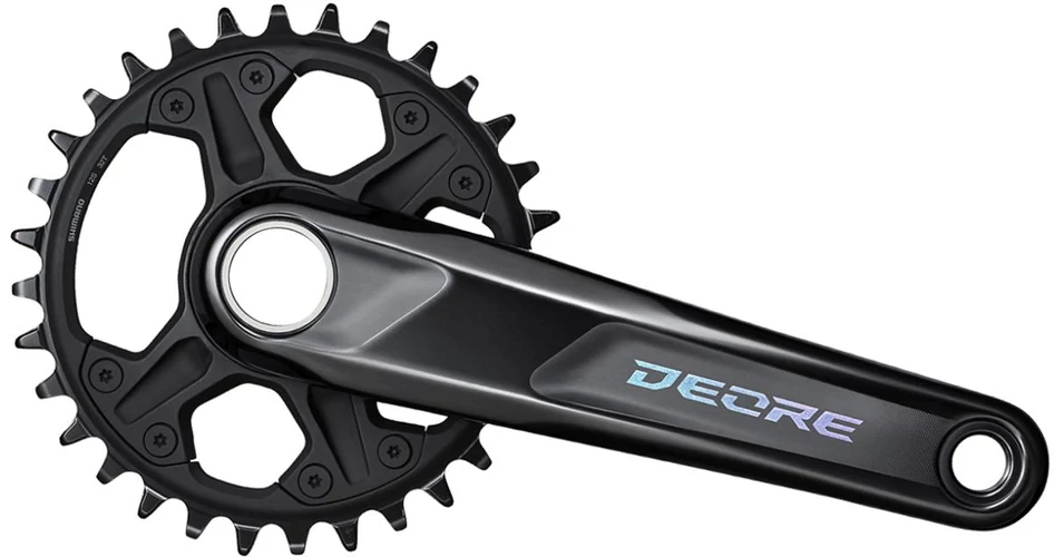 SHIMANO FRONT CHAINWHEEL, FC-M6100-1, DEORE, FOR REAR 12-SPEED, 2-P...